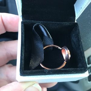 Pandora | Jewelry | Authentic Rose Gold Pandora Signature Ring | Poshmark